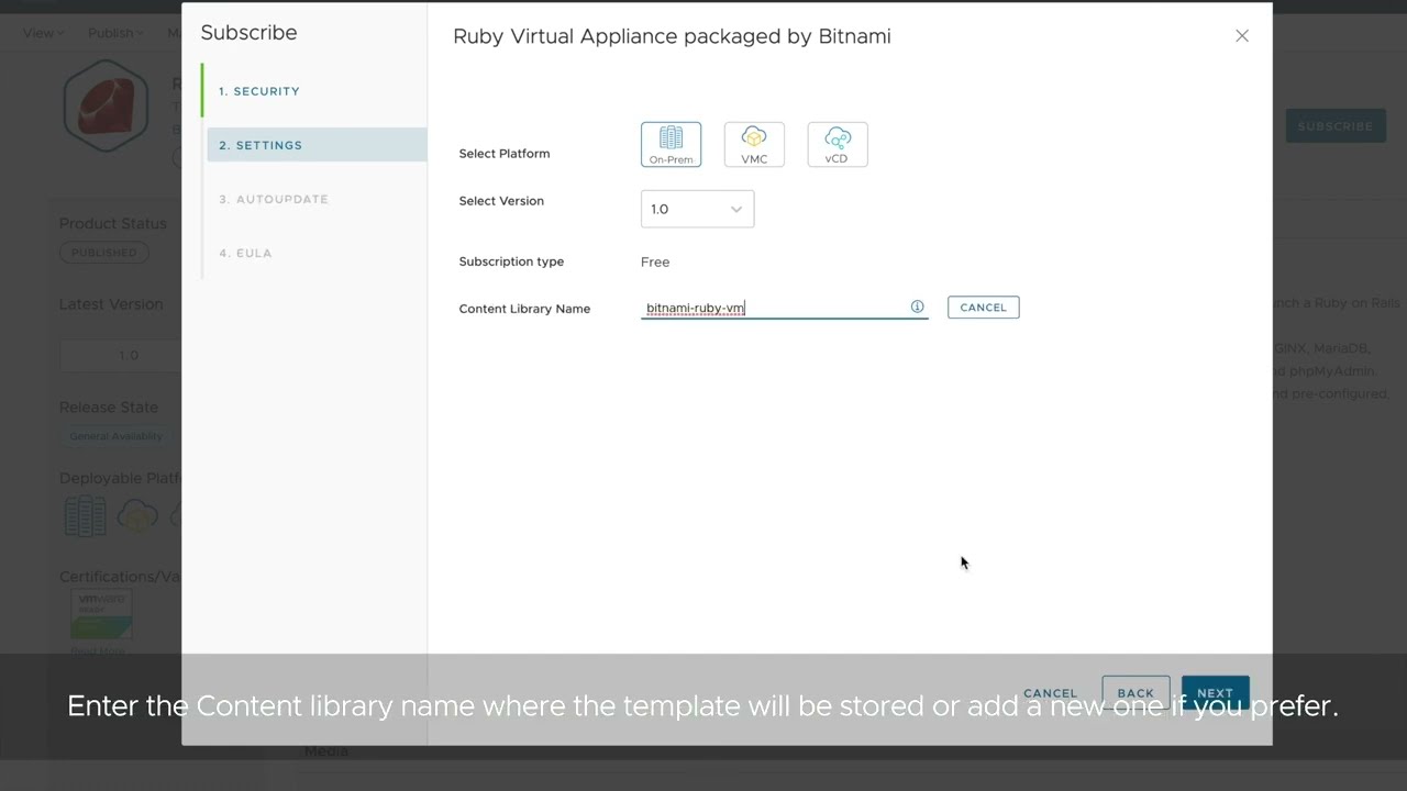 On-Prem Deployment on VMware Marketplace | JPerformer_blog_site