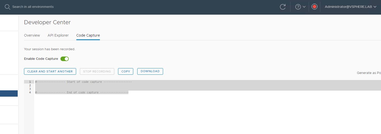 PowerCLI Code Capture in VCSA | JPerformer_blog_site