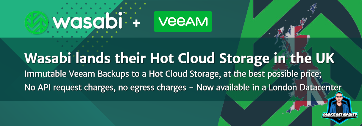 Veeam: Wasabi announces UK Data Center, eu-west-1 | JPerformer_blog_site