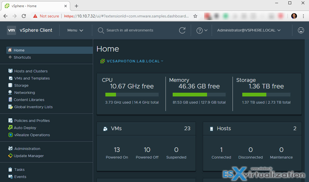 VMware vCenter Server Appliance (VCSA) – Manage… – VM Labs