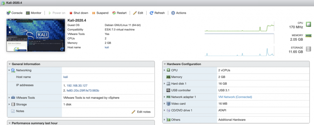 How to run Kali Linux on ESXi-Arm | JPerformer_blog_site