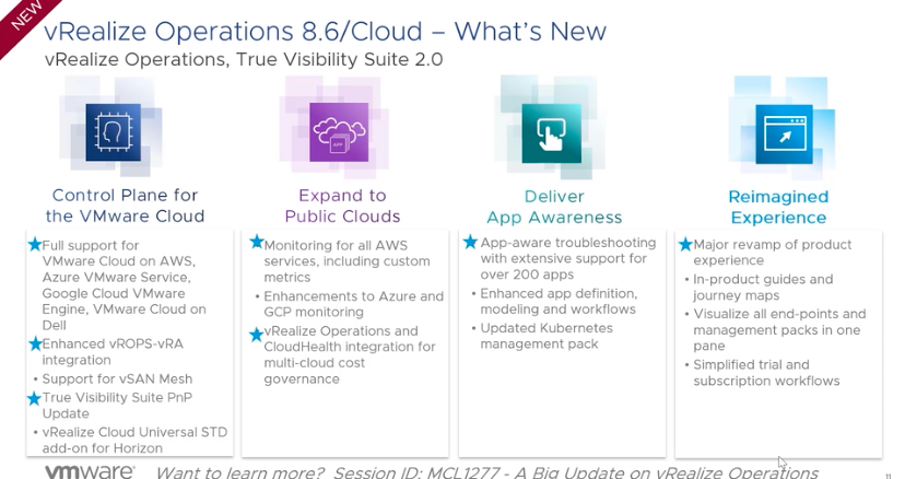 What’s New in vRealize Cloud Management | JPerformer_blog_site