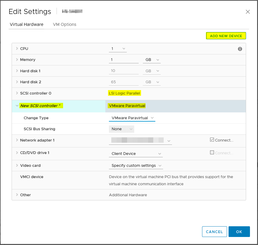 Changing VMware Storage Controller to… – Welcome to Info Tech Layer