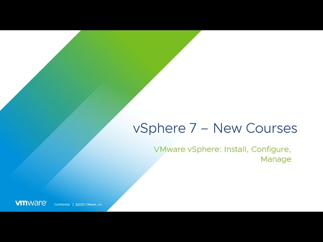 VMware vSphere: Install, Configure, Manage V7 – virtual graveyard