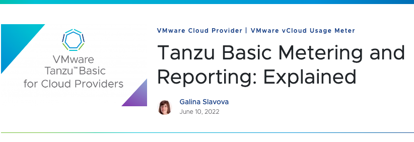 Tanzu Basic Metering and Reporting: Explained – virtual graveyard