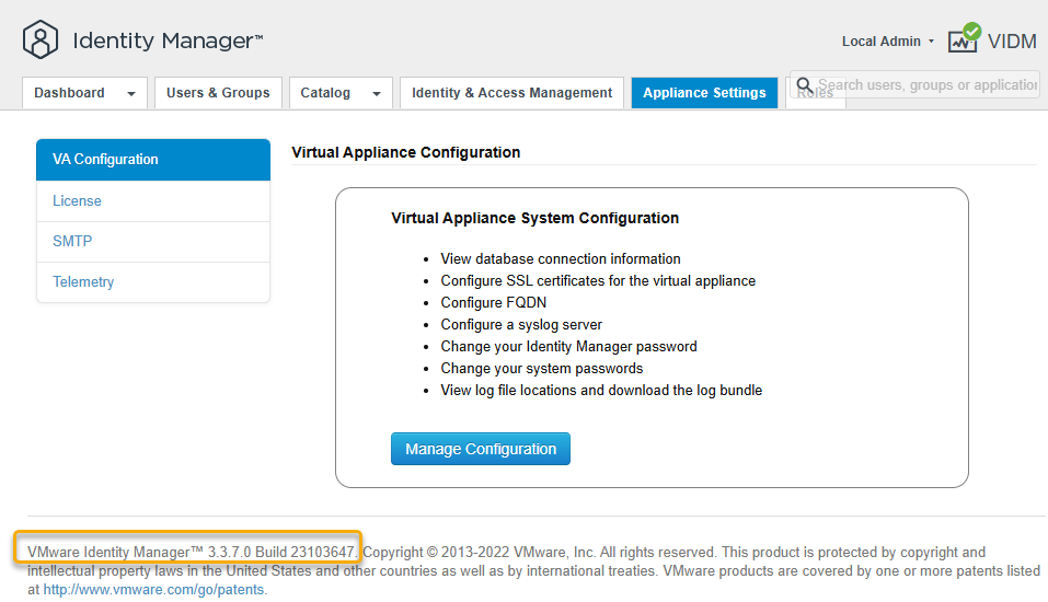 Install VMware Identity Manager (VIDM) Patch… – virtual graveyard