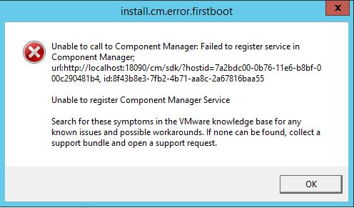 Error while installing vCenter 6.0 “Failed to… | Virtualisatieadvies