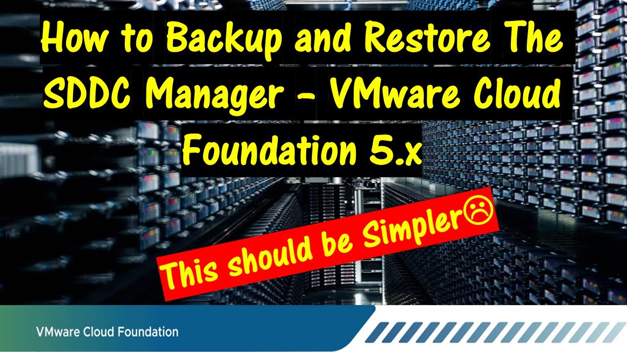 How To Backup and Restore Your SDDC Manager in… – virtual graveyard