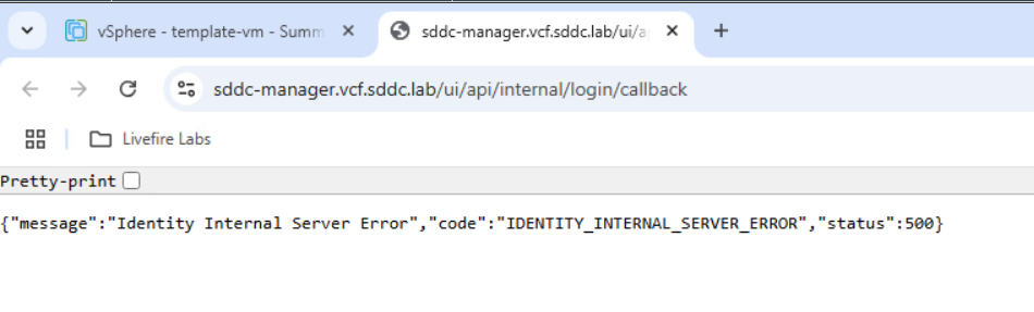 VCF SDDC Manager: Identity Internal Server… – virtual graveyard