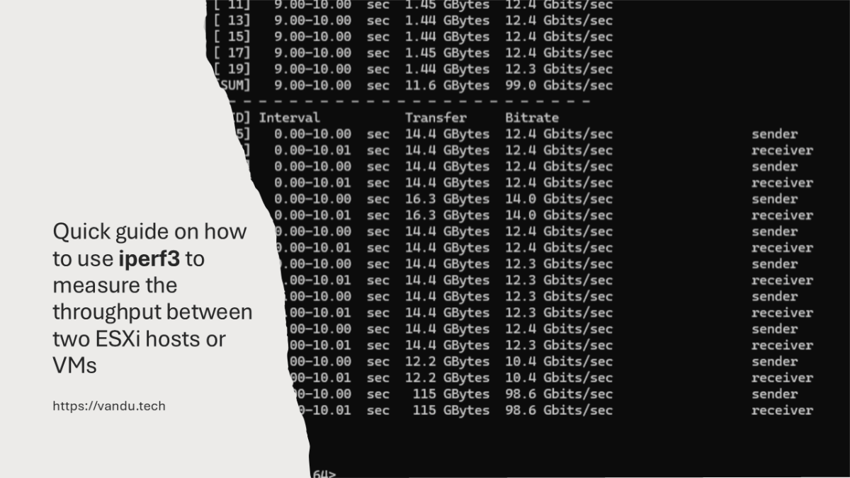 Quick Guide on How to Use iperf3 to Measure… – virtual graveyard