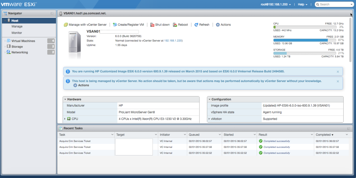 HTML 5 – vSphere and ESXi Host Web Clients | Virtualisatieadvies