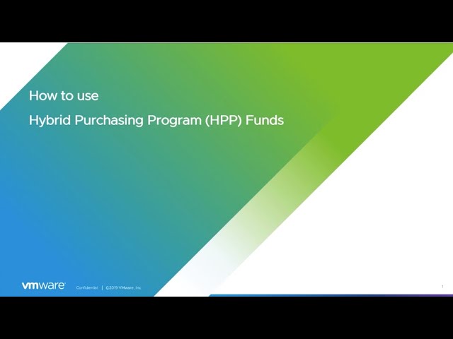 VMware Hybrid Purchasing Program (HPP) Tutorial – Welcome to Info Tech ...