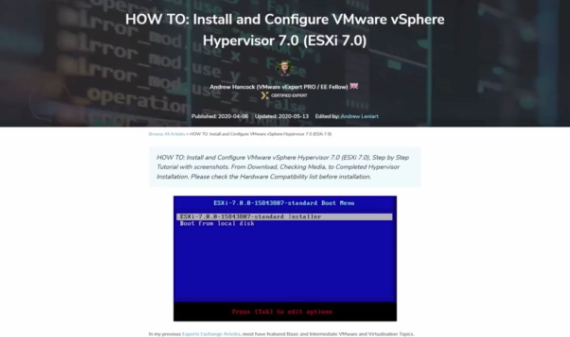 Video: Install and Configure VMware vSphere… | JPerformer_blog_site